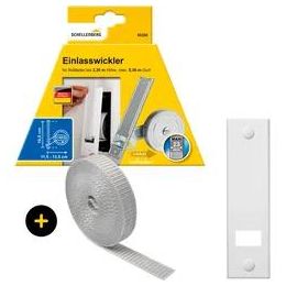 Einlass-Gurtwickler Schellenberg "Unterputz, inkl. Abdeckplatte wei&szlig; und Rollladengurt in grau oder wei&szlig;", grau, 1 Stk., Gurtwickler, 16 cm Lochabstand f&uuml;r das Rollladensystem Maxi