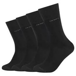 Socken Camano "4er Pack", Damen, Gr. 43-46, schwarz, 80% Baumwolle, 17% Polyamid, 3% Elasthan, uni, Socken Socken