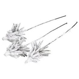 Kunstzweig BOTANIC-HAUS "Tannenbaum auf Stiel", gr&uuml;n (gr&uuml;n beschneit), B:11cm H:50cm T:11cm &Oslash;:11cm, Kunststoff, Kunstpflanzen, Kunstzweig