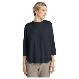 3/4-Arm-Shirt Jack Wolfskin "TRAVEL 3 4 T W", Damen, Gr. L (42/44), schwarznavy, heather, Obermaterial: 95% Polyester, 5% sonstige Fasern, Shirts 3/4-Arm-Shirt