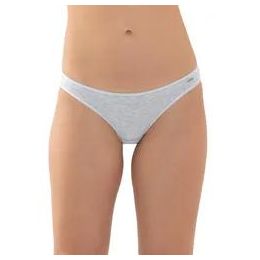 Minislip Mey "Cotton Pure", Damen, Gr. 42, grau (light grau melange), Single Jersey, Obermaterial: 94% Baumwolle, 6% Elasthan, k&ouml;rpernah, Unterhosen, Tiefer, h&uuml;ftiger Sitz, weiche Beinabschl&uuml;sse