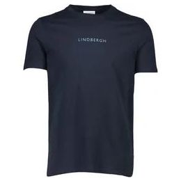 T-Shirt LINDBERGH "T-Shirt Relaxed Fit", Herren, Gr. S, blau (navy 424), Obermaterial: 100% Baumwolle, unifarben, l&auml;ssig geschnitten, Rundhals, Shirts T-Shirt