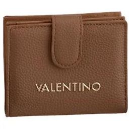 Geldb&ouml;rse Valentino BAGS "BRIXTON", Damen, braun (cognac), Lederimitat, Kleinlederwaren, Geldbeutel Portemonnaie Damenb&ouml;rse
