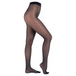 Feinstrumpfhose Camano "dots 1er Pack", Damen, Gr. M, blau (night sky), 86% Polyamid, 14% Elasthan, Strumpfhosen Feinstrumpfhose