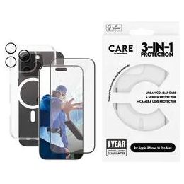CARE BY PANZERGLASS Handyh&uuml;lle "Flagship 3-in-1 f&uuml;r Apple iPhone 16 Pro Max", transparent, B:11cm H:2,6cm T:19,6cm, H&uuml;llen, Backcover, Schutzh&uuml;lle, Handyschutzh&uuml;lle, Case, Schutzcase, sto&szlig;fest