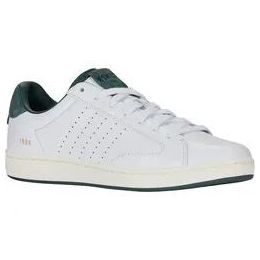 Sneaker K-Swiss "LOZAN KLUB LTH", Herren, Gr. 45, wei&szlig;, gr&uuml;n gables, s wei&szlig;, Leder, Synthetik, Schuhe Sneaker