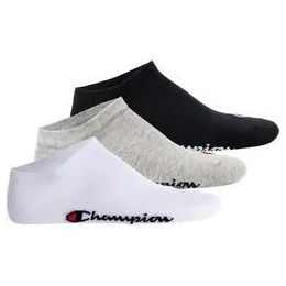 Sneakersocken Champion "Socken 3er Pack", Damen, Gr. 43-46, bunt (schwarz, wei&szlig;, grau), Obermaterial: 71% Baumwolle CO. 23% Polyester PES. 4% Polyamid PA. 2% Elasthan EL., Socken Sneakersocken