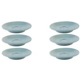 Untertasse APS "6er Set Espressountertasse -SNUG-", blau, H:2cm &Oslash;:11,5cm, Porzellan, Speiseteller, Teller Set, hochwertig verarbeitetes Material