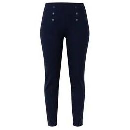 Leggings STOOKER WOMEN "SIENNA Jerseyhose", Damen, Gr. 40/42, blau (navy blazer), Jersey, 67% Viskose, 27% Polyamid, 6% Elasthan, eng lang, Hosen Leggings, Damenhose Slim Fit Knitterfreie Jersey f&uuml;r Damen