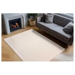 Teppich Obsession "Diamond Cut 800", beige (cream), B:160cm H:30mm L:230cm, Polyester, Teppiche, Teppich, Uni Farben, Hoch-Tief Effekt, weich & kuschelig