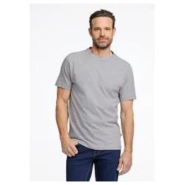 T-Shirt Bison "T-Shirt Comfort Fit", Herren, Gr. XL, grau (grau mel), Obermaterial: 100% Baumwolle, unifarben, l&auml;ssig geschnitten, Rundhals, Shirts T-Shirt