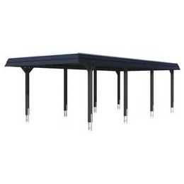 Skan Holz Einzelcarport SKANHOLZ "Wendland", grau (anthrazit, schwarze blende), B/H/T: 247cm x, Carports