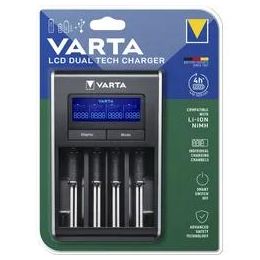 Varta Batterie-Ladeger&auml;t "LCD Dual Tech", schwarz, B:10,4cm H:16,5cm T:4,4cm, Ladeger&auml;te