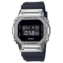 Chronograph Casio G-SHOCK, silber (schwarz, silberfarben), Armbanduhren, Herren, Chronograph, Quarzuhr, Armbanduhr, Herrenuhr, digital, automatischer Kalender