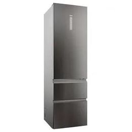 Haier K&uuml;hl-/Gefrierkombination "HTW5620CNMP", Energieeffizienz: C (A-G), silber (schwarz inox), B:59,5cm H:205cm T:66,7cm, K&uuml;hlschr&auml;nke, Humidity Zone: Obst, Gem&uuml;se und Salat 2x l&auml;nger frisch halten