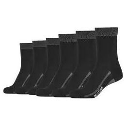 Socken Mustang "6er Pack", Damen, Gr. 39-42, schwarz, 73% Baumwolle, 23% Polyester, 2% Polyamid, 2% Elasthan, Socken Socken