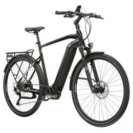 E-Bike KROSS "E-Trekkingrad Trans Hybrid 6.0 28 Zoll schwarz - Shimano Mittelmotor" Gr. 58, schwarz (schwarz, schwarz), Elektrofahrr&auml;der, Herren, 58cm, 28 Zoll (71,12cm), SHIMANO 36 V/250 W DU-E6110, Mittelmotor
