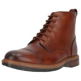 Stiefel Clarks "Aldwin Cap", Damen, Gr. 42, braun, Leder, Schuhe Stiefel, mit bequemer Unterfu&szlig;d&auml;mpfung