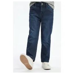 5-Pocket-Jeans s.Oliver JUNIOR, Jungen, Gr. 116, N-Gr, blau (dunkelblau), Denim/Jeans, Obermaterial: 85% Baumwolle, 14% Polyester, 1% Elasthan, unifarben, slim fit lang, Jeans 5-Pocket-Jeans, mit Stretch, slim fit