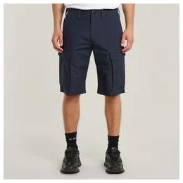 G-Star Raw Cargoshorts G-STAR "Core Regular Cargo Short", Herren, Gr. 31, N-Gr, blau (salute), Web, Obermaterial: 100% Baumwolle, unifarben, regular fit ca. Mitte Knie, Hosen, mit innenliegener Kordel