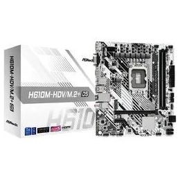 Asrock Mainboard "H610M-HDV/M.2+ D5", schwarz-wei&szlig; (wei&szlig;, schwarz), B:24cm H:5,8cm T:27,5cm, Mainboards