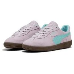 Sneaker Puma "PALERMO", Damen, Gr. 38,5, gelb (lavender alert, safe lake), Leder, mehrfarbig, Schuhe Sneaker, aus Leder, mit Synthetik-Innenmaterial, mit Schn&uuml;rverschluss