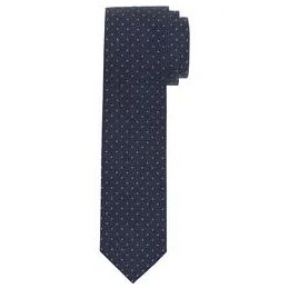 Krawatte OLYMP "Seidenkrawatte", Herren, blau (marine), Seide, Minimalmuster, Krawatten