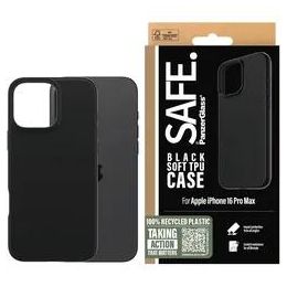 SAFE BY PANZERGLASS Handyh&uuml;lle "Soft TPU Case f&uuml;r Apple iPhone 16 Pro Max", schwarz, Smartphones, H&uuml;llen, Backcover, Schutzh&uuml;lle, Handyschutzh&uuml;lle, Case, Schutzcase, sto&szlig;fest