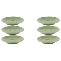 Untertasse APS "6er Set Espressountertasse -SNUG-", gr&uuml;n, H:2cm &Oslash;:11,5cm, Porzellan, Speiseteller, Teller Set, hochwertig verarbeitetes Material