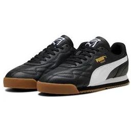 Sneaker Puma "ROMA ANNIVERSARIO", Damen, Gr. 40, wei&szlig; (Puma schwarz, Puma wei&szlig;, Puma team gold), Leder, mehrfarbig, Schuhe Sneaker
