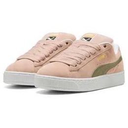 Sneaker Puma "SUEDE XL", Damen, Gr. 39, wei&szlig; (rose quartz, velvet moss, Puma wei&szlig;), Leder, mehrfarbig, Schuhe Sneaker, mit Lederobermaterial, mit SOFTFOAM+ D&auml;mpfungstechnologie