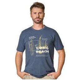 T-Shirt Casamoda "Casamoda T-Shirt uni", Herren, Gr. 3XL, blau, 100% Baumwolle, Shirts T-Shirt