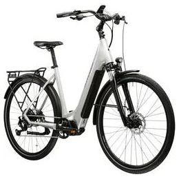 E-Bike KROSS "E-Trekkingrad Trans 5.0 28" silber 9 G&auml;nge -Shimano Mittelmotor" Gr. 51, silber (silber, schwarz), Elektrofahrr&auml;der, 51cm, 28 Zoll (71,12cm), SHIMANO 36 V/250 W, Mittelmotor E5000