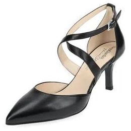 Pumps Nero Giardini "Nero Giardini Pumps Leder", Damen, Gr. 38,5, schwarz, Leder, Schuhe Pumps