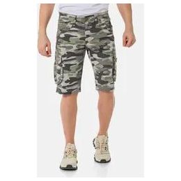 Cipo & Baxx Cargohose CIPO & BAXX "Shorts", Herren, Gr. 36, Normalgr&ouml;&szlig;en, camouflage, 41% Baumwolle, 37% Polyester, 20% Viskose, 2% Elasthan, gemustert, regular fit knielang, Hosen Cargohose, im Camouflage-Design