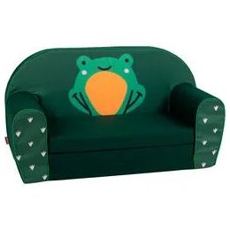 Sofa KNORRTOYS "Green frog", blau, Sofas, Kinder, B/H/T: 77cm x 42cm x 34cm, Baumwolle, f&uuml;r Kinder; Made in Europe, B:77cm H:42cm T:34cm
