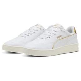 Sneaker Puma "COURT LALLY DAYINIGHT", Damen, Gr. 40, wei&szlig; (Puma wei&szlig;, Puma wei&szlig;, Puma gold), Synthetik, Schuhe Sneaker