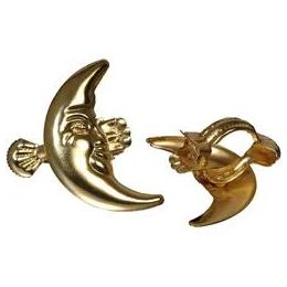 Dekoklammer Liedeco "Mond", grau (messingfarben), 2 Stk., Metall, Gardinenbefestigungen, f&uuml;r Gardinen, Vorh&auml;nge