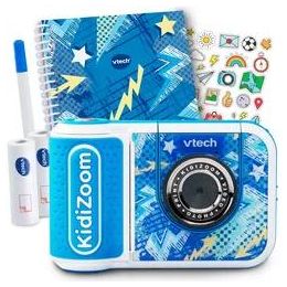 Kinderkamera Vtech "KidiZoom Print Cam + Scrapbook Bundle", blau (blau, wei&szlig;), Fotokameras, KinderB:13,4cm H:9,2cm T:4,8cm, mit eingebautem Thermodrucker, inkl, Thermopapier, Scrapbook + Stift, B:13,4cm H:9,2cm T:4,8cm