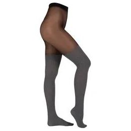 Strumpfhose s.Oliver "FINE overknee 1er Pack", Damen, Gr. 42/44, schwarz, 88% Polyamid, 12% Elasthan, Strumpfhosen Strumpfhose