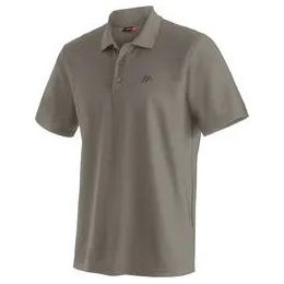 Poloshirt Maier Sports "Ulrich", Herren, Gr. 4XL, braun (schlamm), 100% Polyester, Rundhals, Shirts, Herren Polo kurzarm, leichtes Shirt, Funktionsshirt mit Kragen Reg Fit