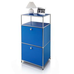 Floordirekt Standregal Concept Epure Mk-120, Blau, Metall, 50x100x40 cm, stehend, Wohnzimmer, Regale, B&uuml;cherregale
