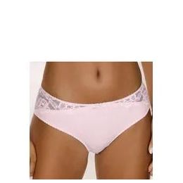 Tanga Lascana "Vittoria", Damen, Gr. 44/46, rosa (ros&eacute;), Obermaterial: 84% Polyamid (TACTEL), 16% Elasthan (LYCRA), k&ouml;rpernah, Unterhosen Tanga, mit Spitzeneins&auml;tzen