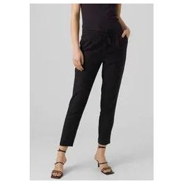 V&eacute;ro Moda Schlupfhose VERO MODA "VMJESMILO MW ANKLE PANTS WVN NOOS", Damen, Gr. XL (42), N-Gr, schwarz, Web, Obermaterial: 55% Viskose, 45% Leinen, unifarben, regular fit kn&ouml;chellang, Hosen Schlupfhose, mit Leinen, elastisches B&uuml;ndchen und Kordelzug