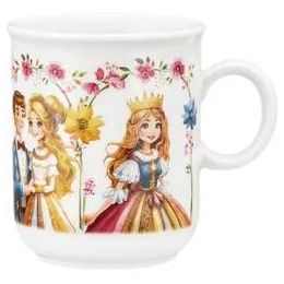Becher Seltmann Weiden "Compact, Prinzessin", bunt (wei&szlig;, bunt), B:7,5cm H:9cm &Oslash;:10,5cm, Porzellan, Trinkgef&auml;&szlig;e, Becher, Becher mit Henkel 0,25 l