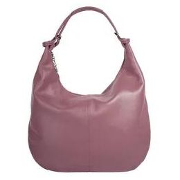 Shopper CLUTY, Damen, Gr. B/H/T: 35cm x 33cm x 7cm onesize, rosa (alt, rosa), Leder, leicht gl&auml;nzend, unifarben, Taschen Shopper, echt Leder, Made in Italy