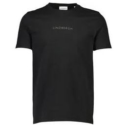 T-Shirt LINDBERGH "T-Shirt Relaxed Fit", Herren, Gr. S, schwarz (schwarz 424), Obermaterial: 100% Baumwolle, unifarben, l&auml;ssig geschnitten, Rundhals, Shirts T-Shirt
