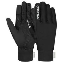 Skihandschuhe Reusch "Karayel WINDSTOPPER TOUCH-TEC Junior", M&auml;dchen, Gr. 5,5, silber (schwarz, silberfarben), 50% Polyamid, 40% Polyester, 10% Elasthan, mehrfarbig, Handschuhe, mit winddichter und atmungsaktiver Funktion