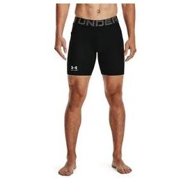 Shorts Under Armour "HeatGear Kompressions-Shorts f&uuml;r", Herren, Gr. XS, N-Gr, schwarz (schwarz 001), Web, Obermaterial: 80% Baumwolle, 20% Polyester, kontrastfarbene Details, unifarben, Hosen Shorts, f&uuml;r vielseitige Aktivit&auml;ten, Kompressionsdesign