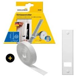 Einlass-Gurtwickler Schellenberg "Unterputz, inkl. Abdeckplatte wei&szlig; und Rollladengurt in grau oder wei&szlig;", wei&szlig;, 1 Stk., Gurtwickler, 18,5 cm Lochabstand f&uuml;r das Rollladensystem Maxi